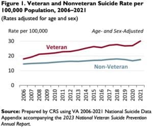 New VA Report: Overall Veteran Suicide Rate Increasing Per 100,000